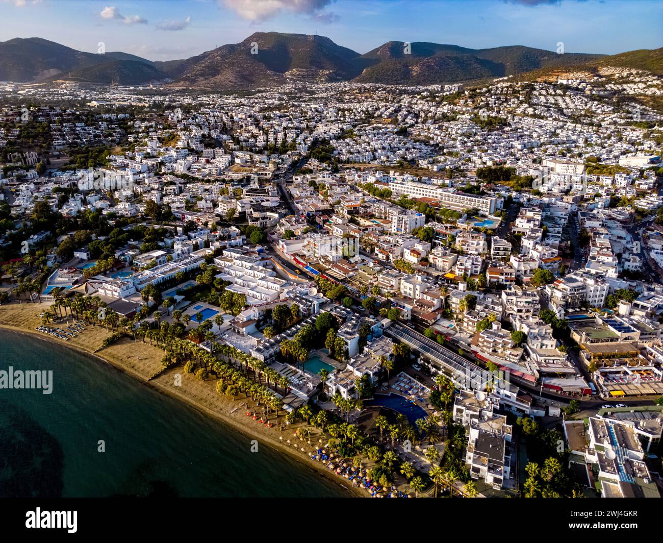 Aerial view of Gumbet Stock Photo - Alamy