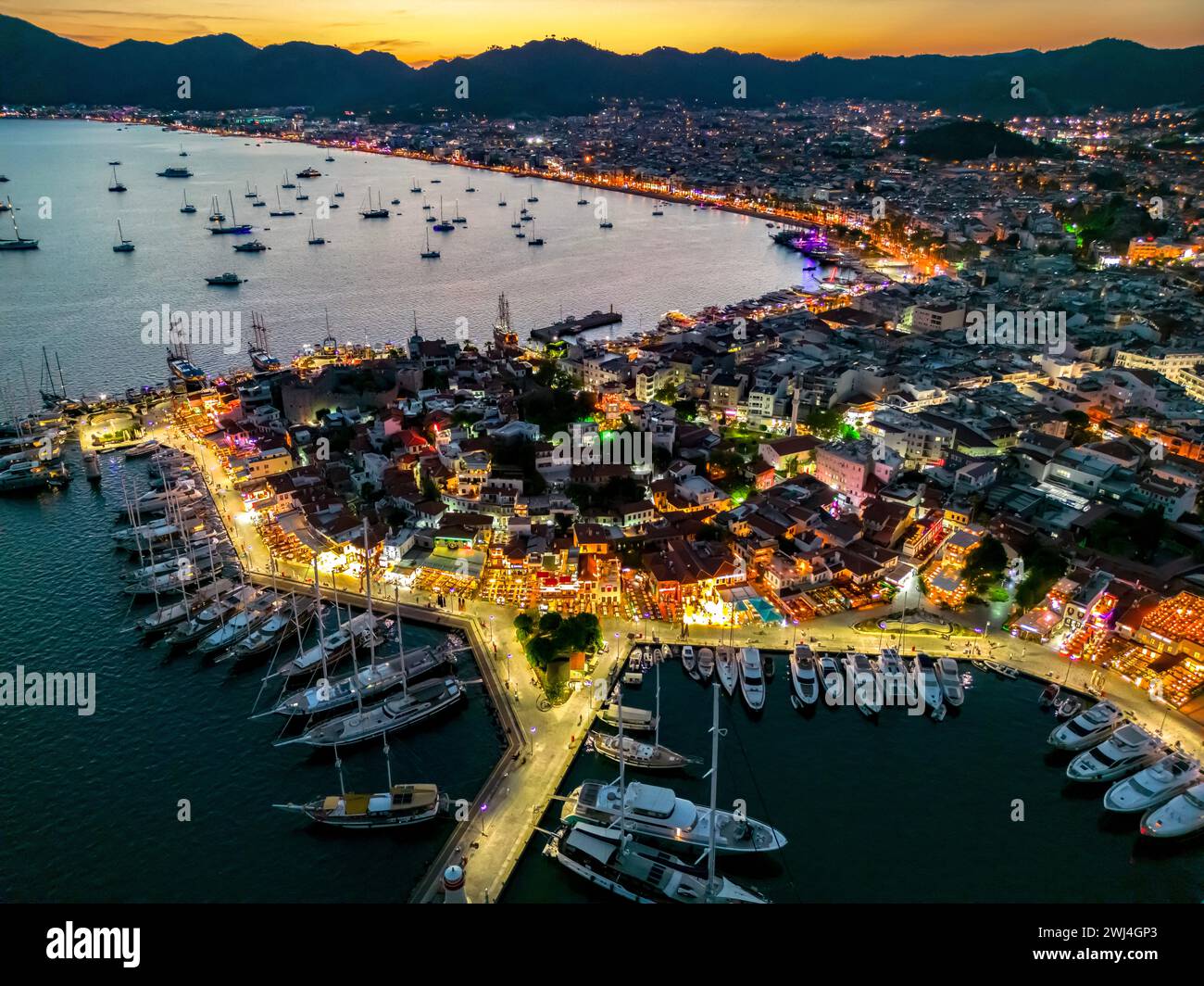 Aerial view of Marmaris in Mugla Province Stock Photo - Alamy