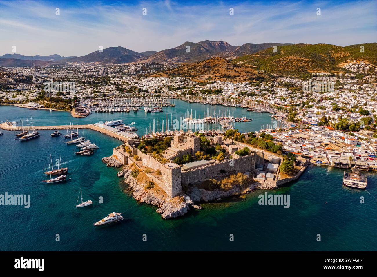 Aerial view of Bodrum in Mugla Province Stock Photo - Alamy