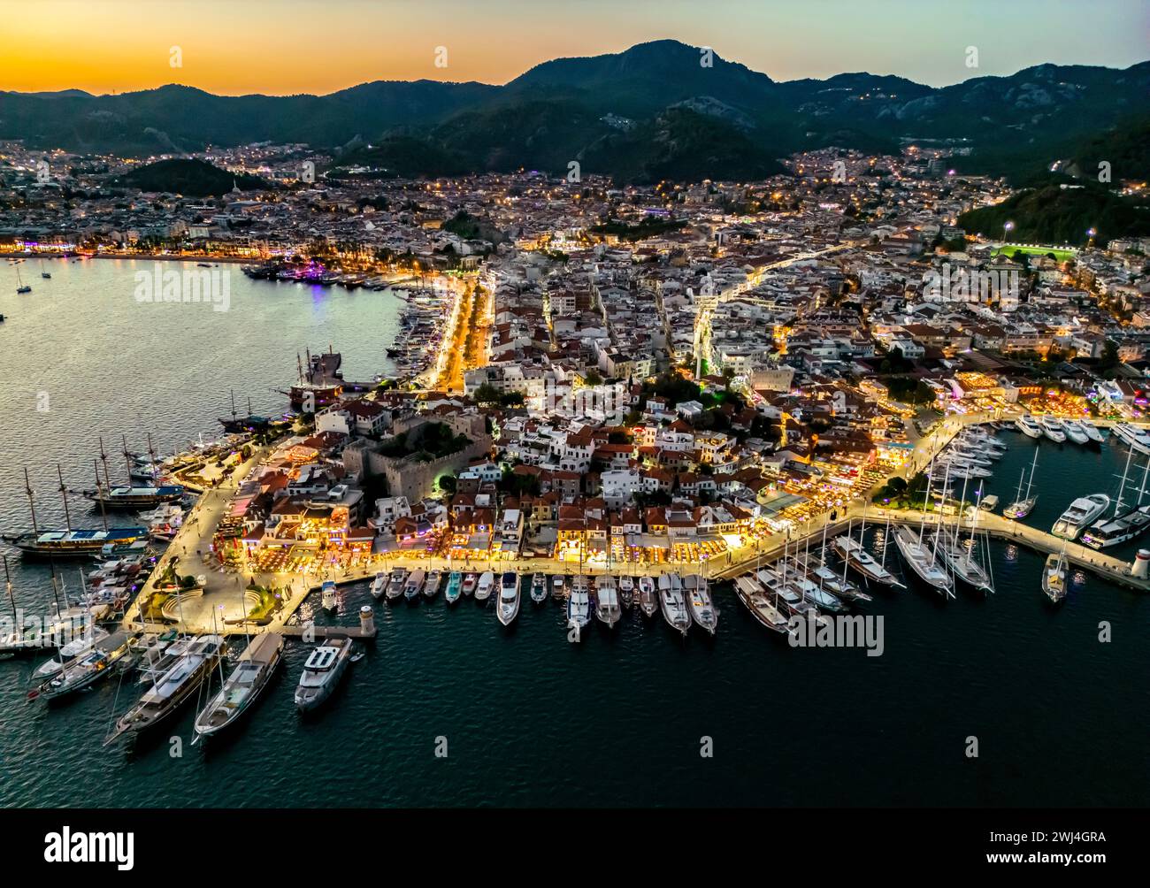 Aerial view of Marmaris in Mugla Province Stock Photo - Alamy