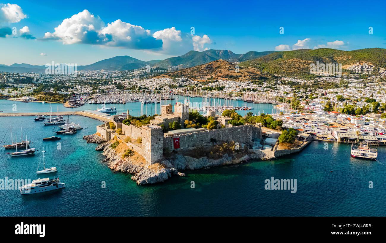 Aerial view of Bodrum in Mugla Province Stock Photo - Alamy