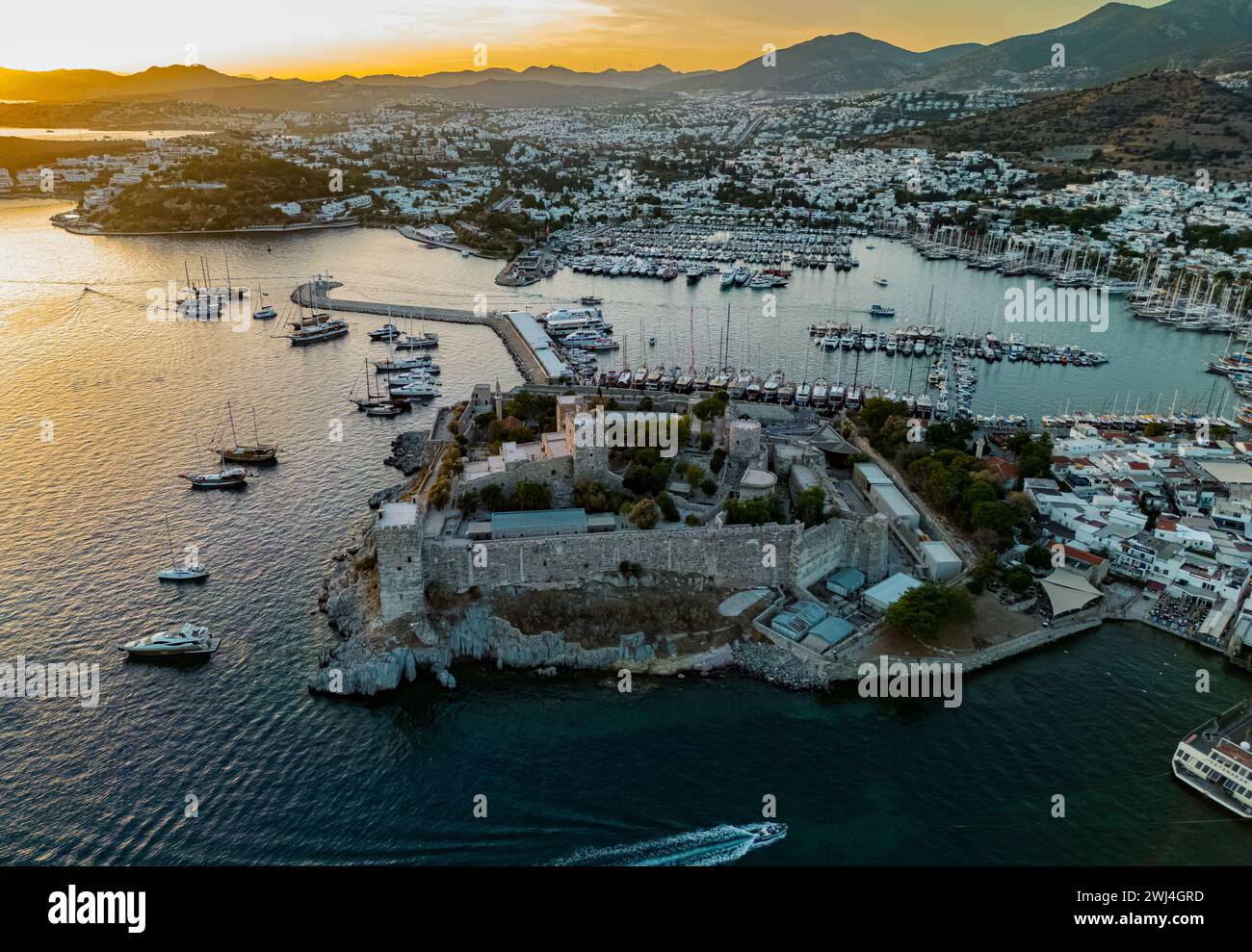 Aerial view of Bodrum in Mugla Province Stock Photo - Alamy