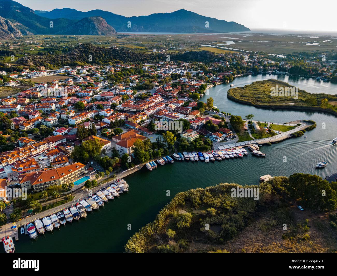 Aerial view of Dalyan in Mugla Province Stock Photo - Alamy