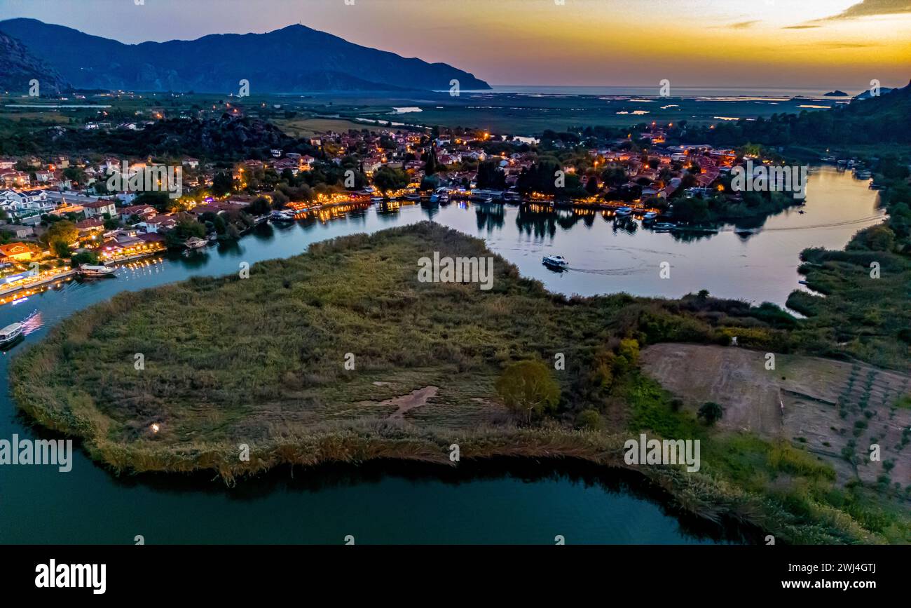Aerial view of Dalyan in Mugla Province Stock Photo - Alamy