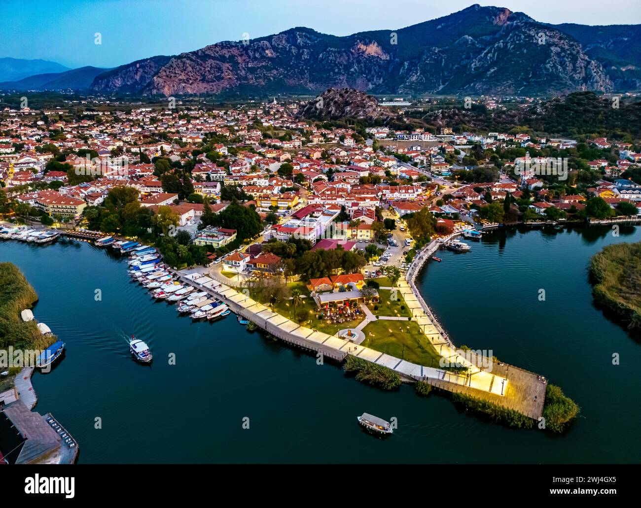 Aerial view of Dalyan in Mugla Province Stock Photo - Alamy