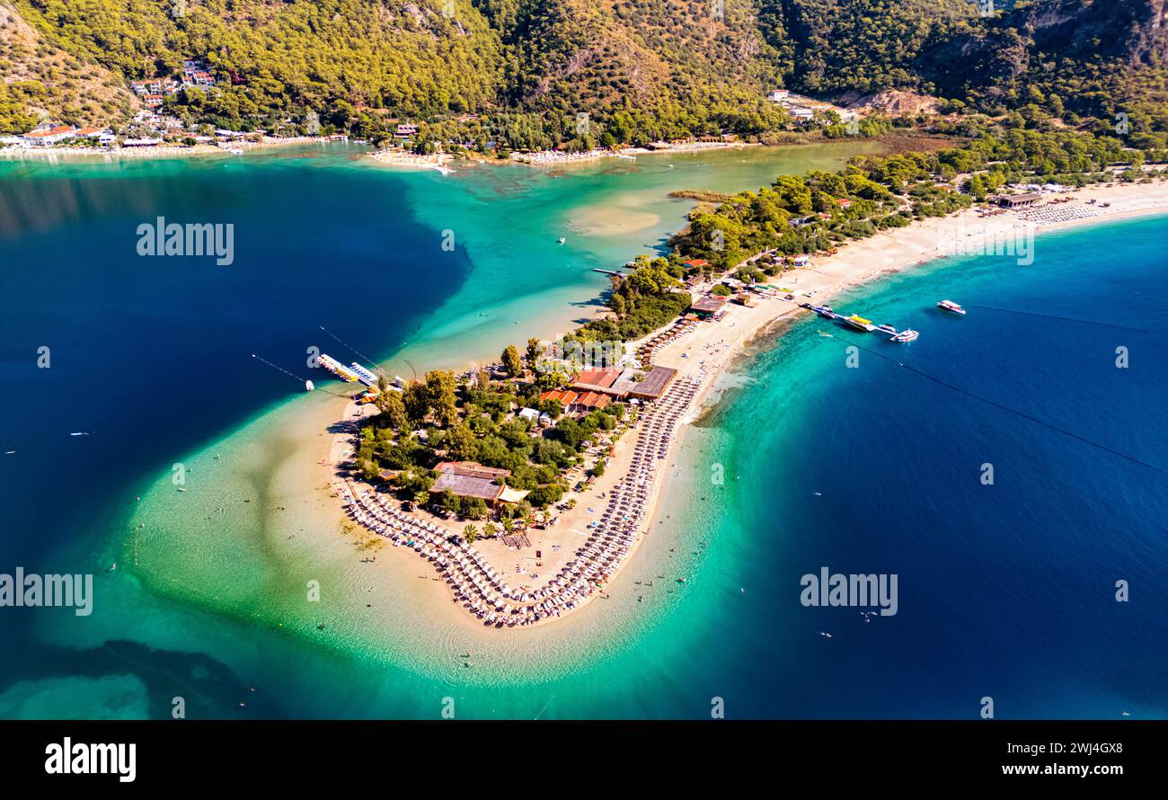 Aerial view of Oludeniz in district of Fethiye Stock Photo - Alamy