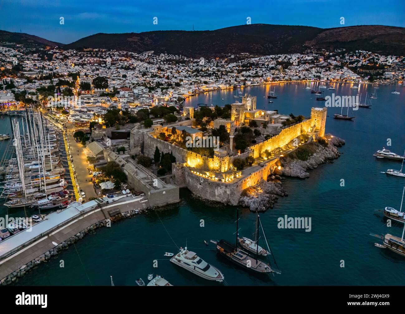 Aerial view of Bodrum in Mugla Province Stock Photo - Alamy