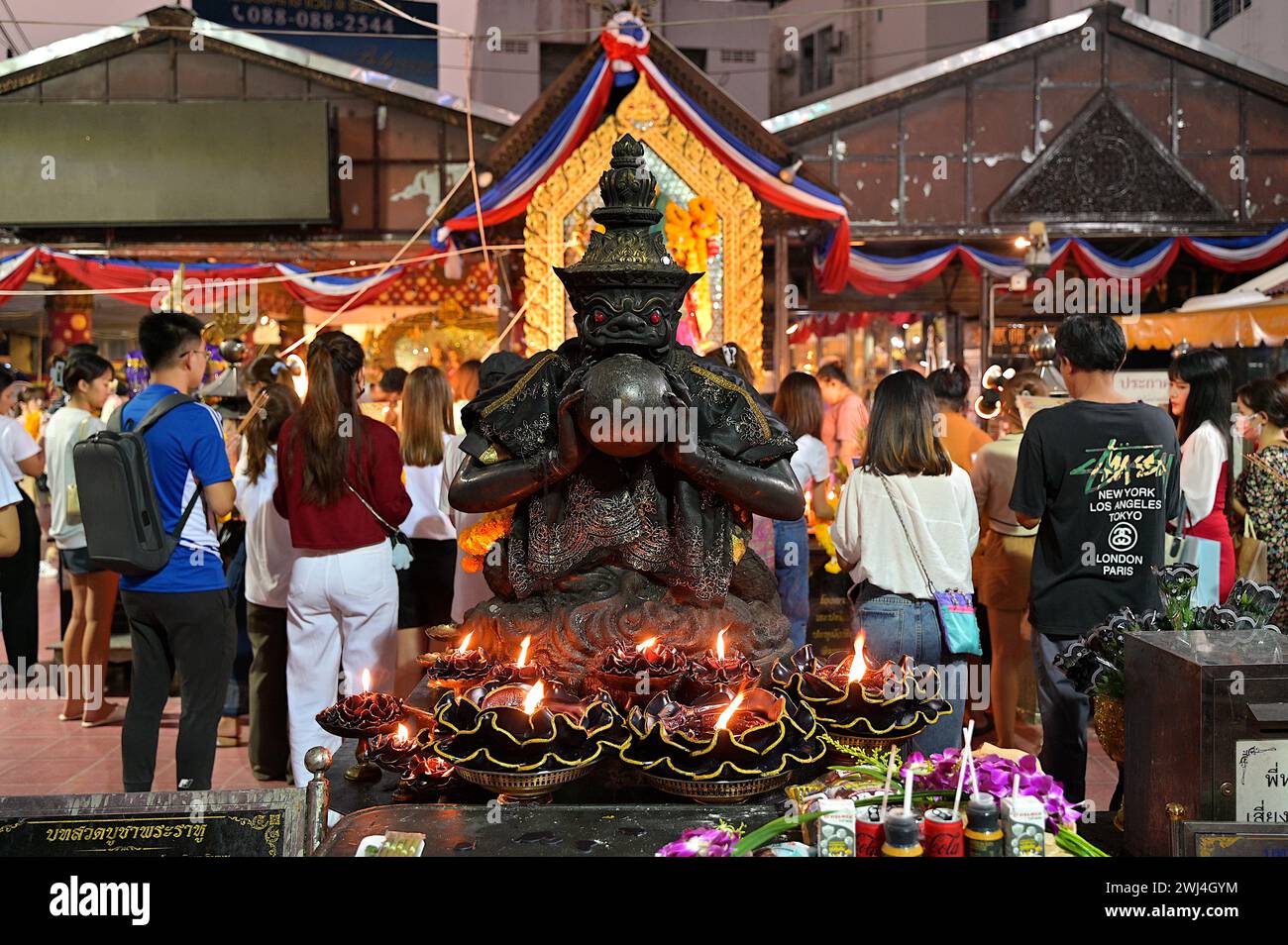 Depiction of Rahu swallowing the moon, at the Ganesha Shrine at Huai ...