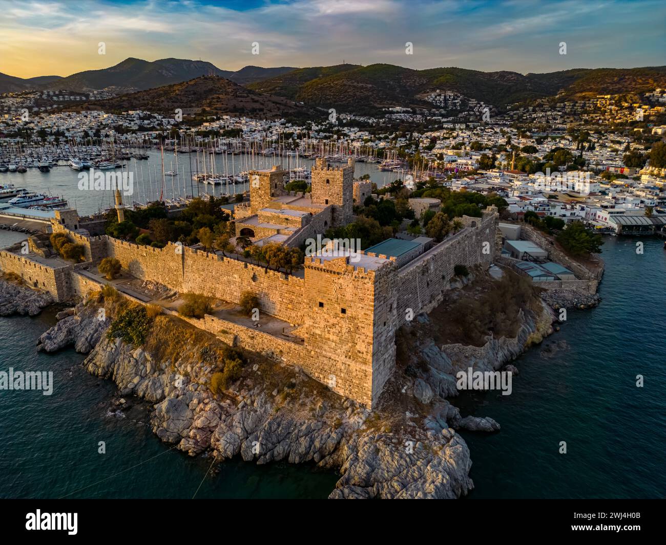 Aerial view of Bodrum in Mugla Province Stock Photo - Alamy