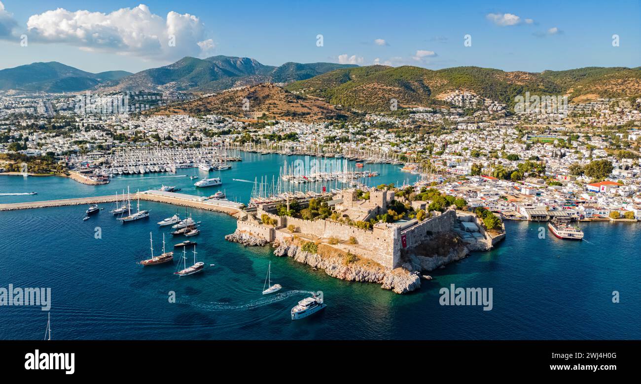 Aerial view of Bodrum in Mugla Province Stock Photo - Alamy