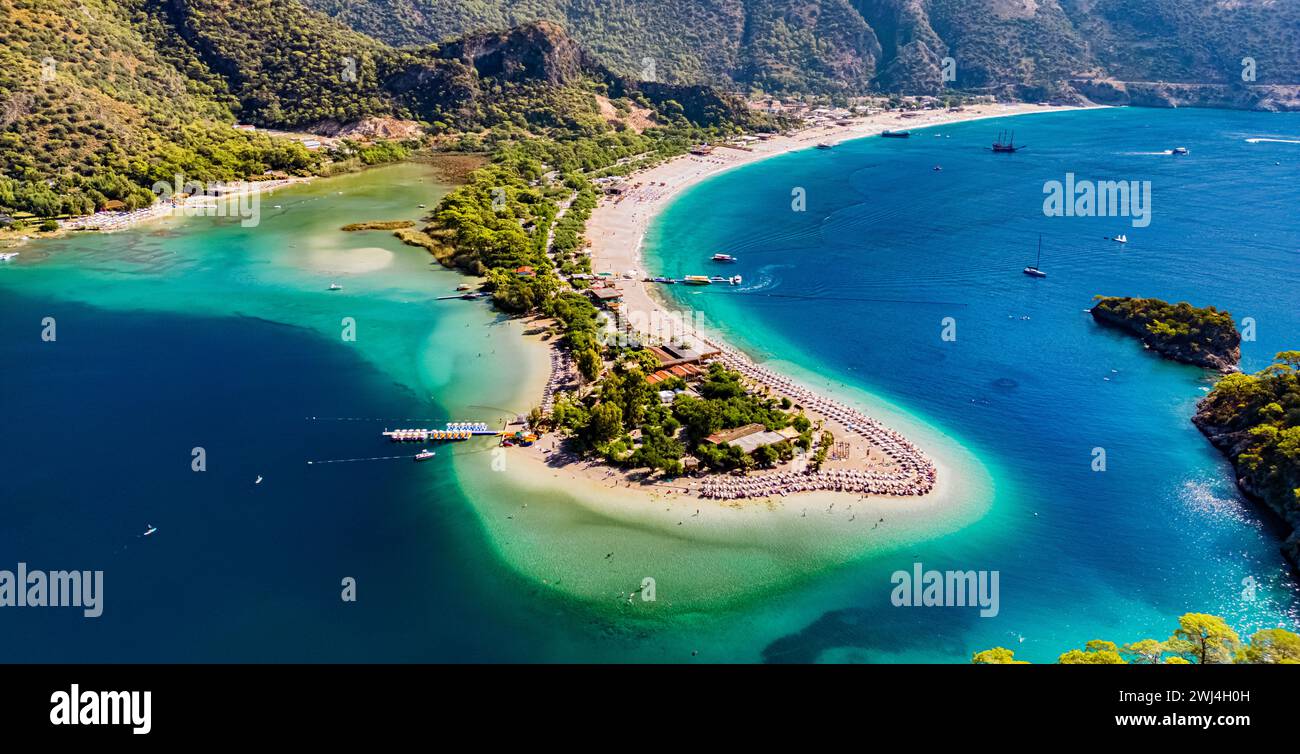 Aerial view of Oludeniz in district of Fethiye Stock Photo - Alamy