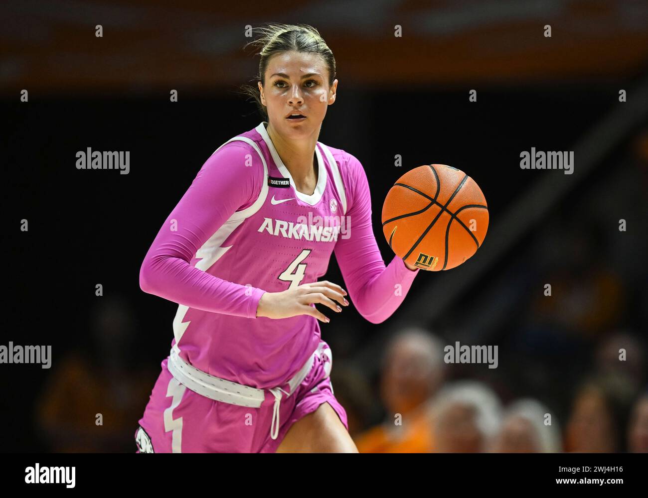 KNOXVILLE, TN - FEBRUARY 12: Arkansas Razorbacks guard Saylor ...