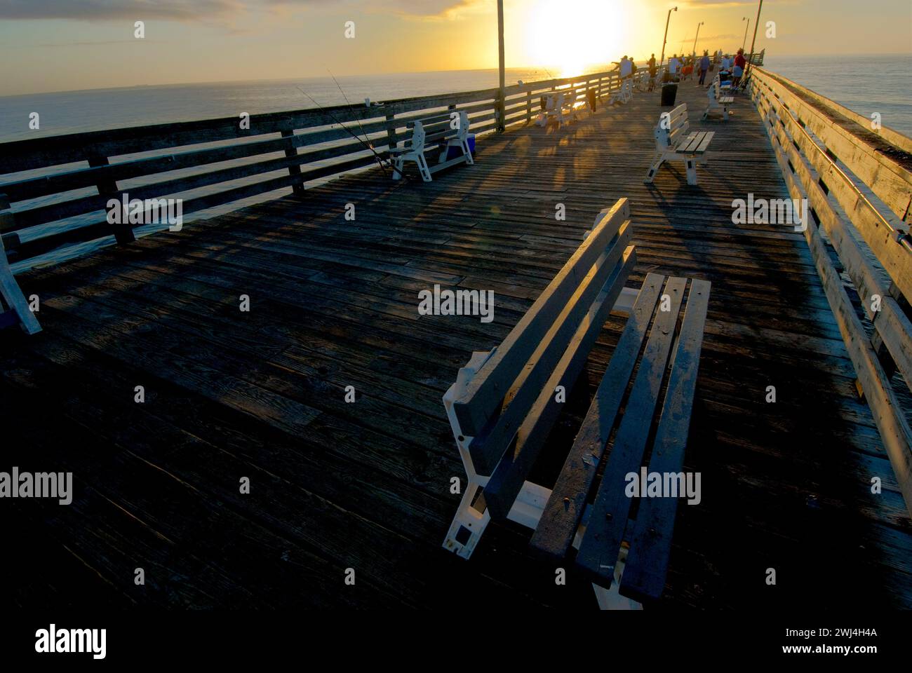 sunrise - fishing pier - Virginia Beach, Virginia Stock Photo - Alamy