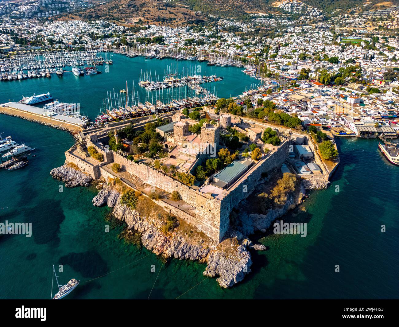 Aerial view of Bodrum in Mugla Province Stock Photo - Alamy