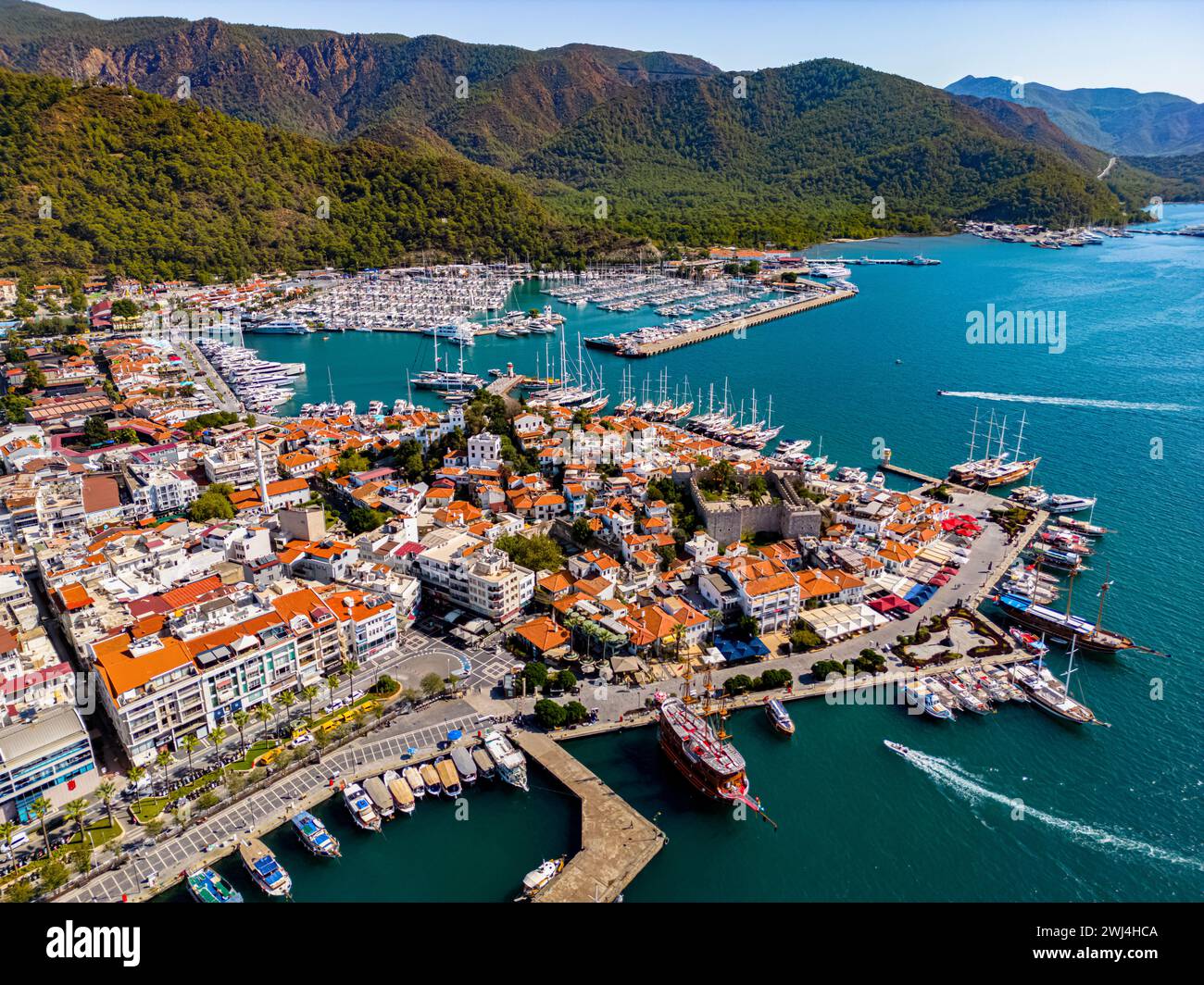 Aerial view of Marmaris in Mugla Province Stock Photo - Alamy
