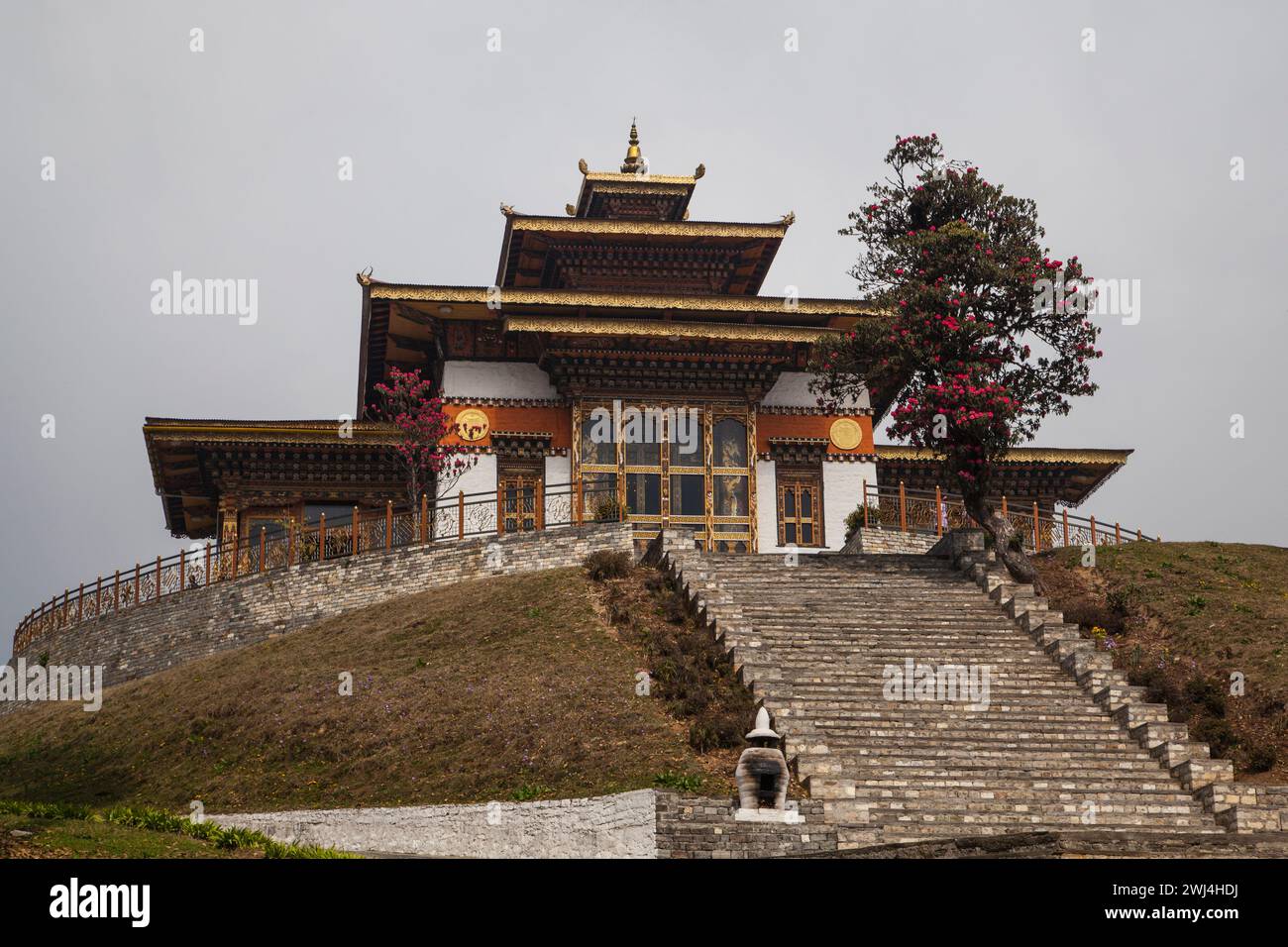 Druk Wangyal Lhakhang on the Dochu La Pass, outside Thimphu Stock Photo ...