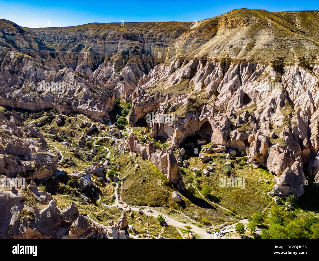 View of Zelve Valley in Cappadocia Stock Photo - Alamy