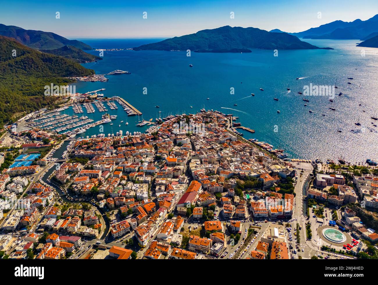Aerial view of Marmaris in Mugla Province Stock Photo - Alamy