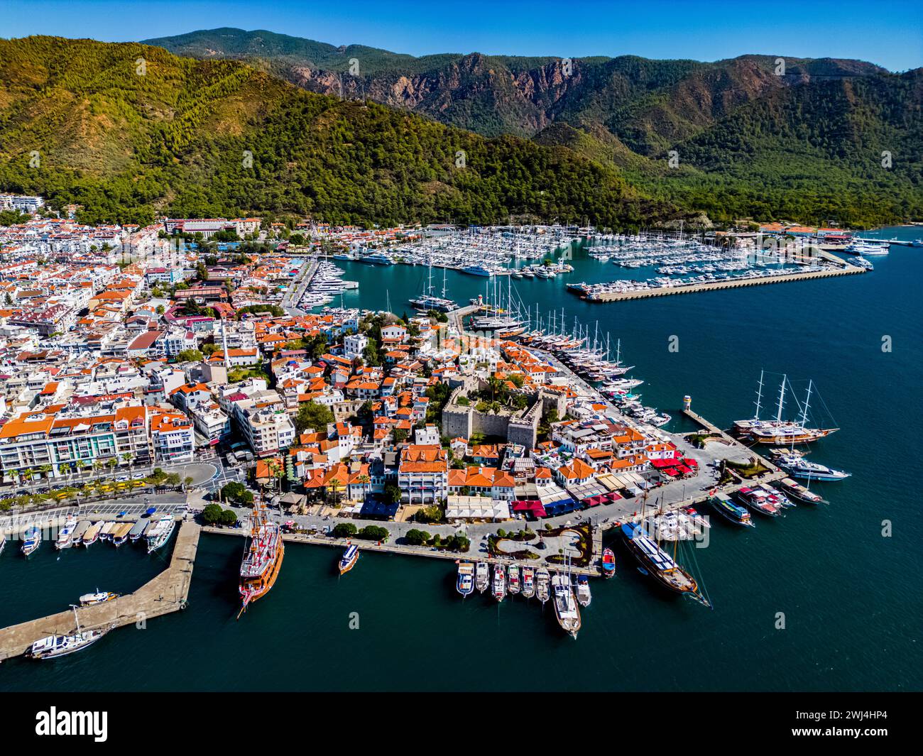 Aerial view of Marmaris in Mugla Province Stock Photo - Alamy
