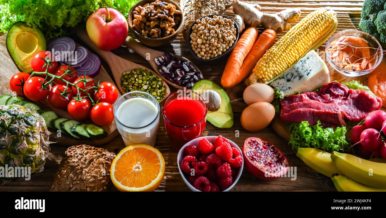 Variety food products representing hi-res stock photography and images ...