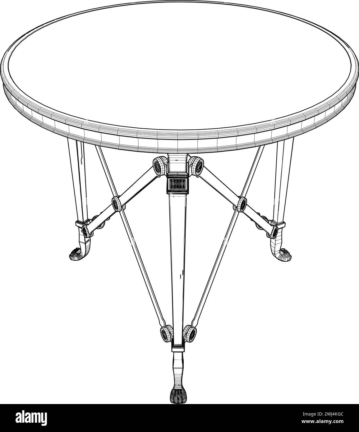 Triangular Table Vector. A Vector Illustration Isolated On White ...