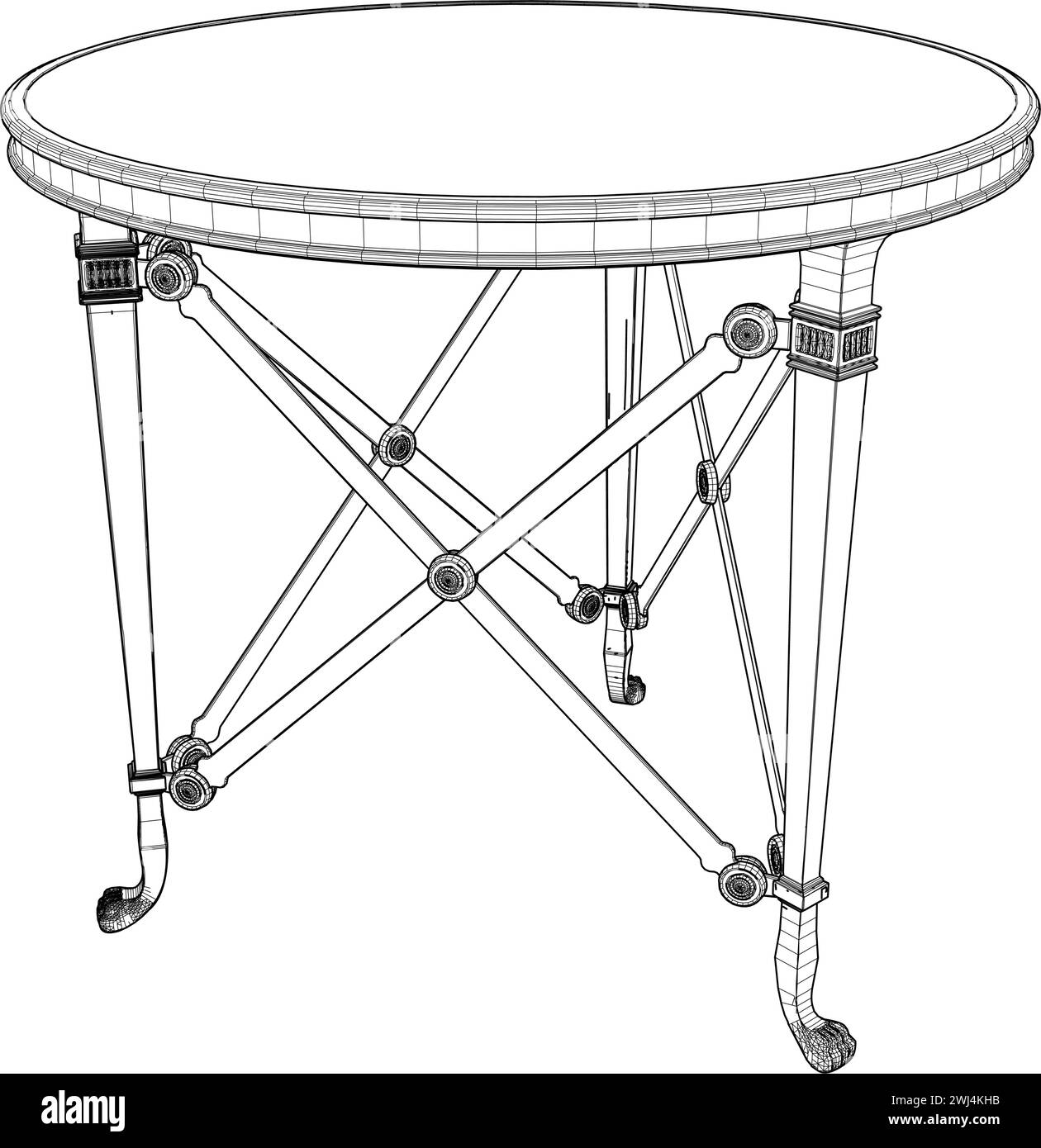 Triangular Table Vector. A Vector Illustration Isolated On White ...