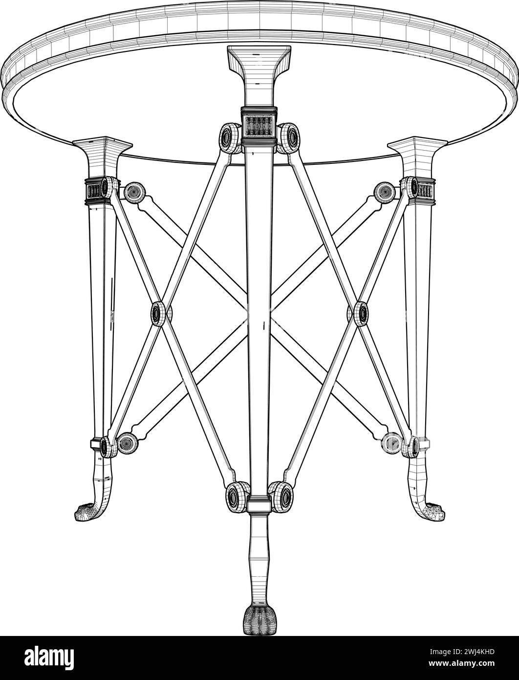 Triangular Table Vector. A Vector Illustration Isolated On White ...