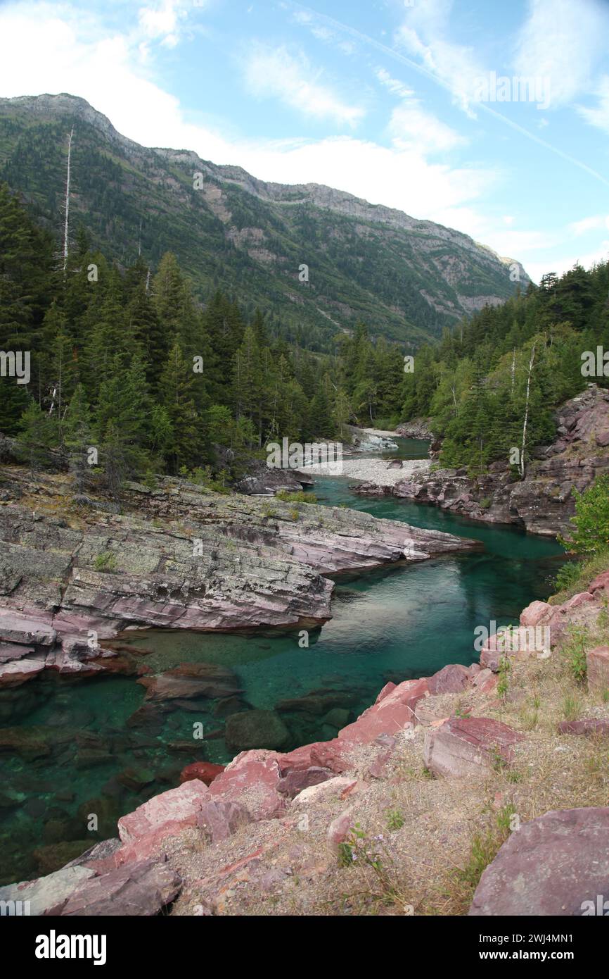 McDonald Creek at Red Rock Point, along Going-To-The-Sun Road in ...