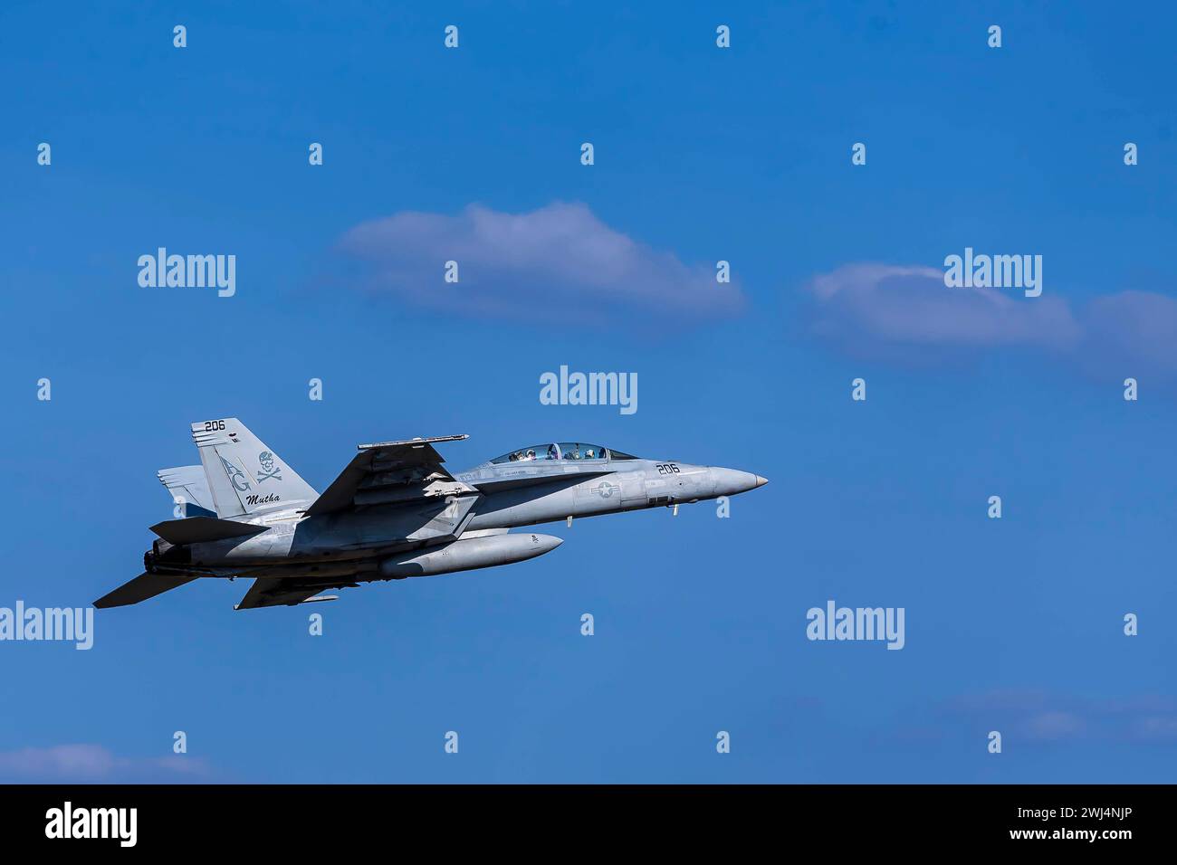 An F/A-18E from Strike Fighter Squadron VFA-143 out of NAS Oceana ...