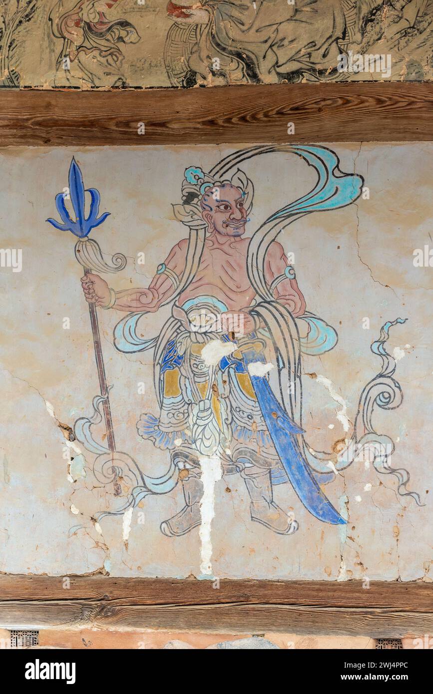 Art painting on the walls of the Buddhist monastery Stock Photo - Alamy