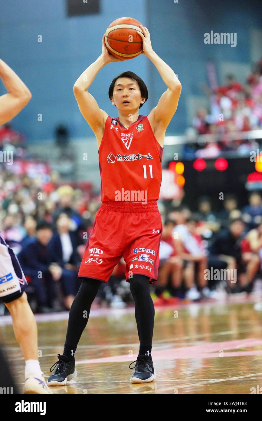 Funabashi Arena, Chiba, Japan. 2nd Feb, 2024. Fumio Nishimura (Jets ...