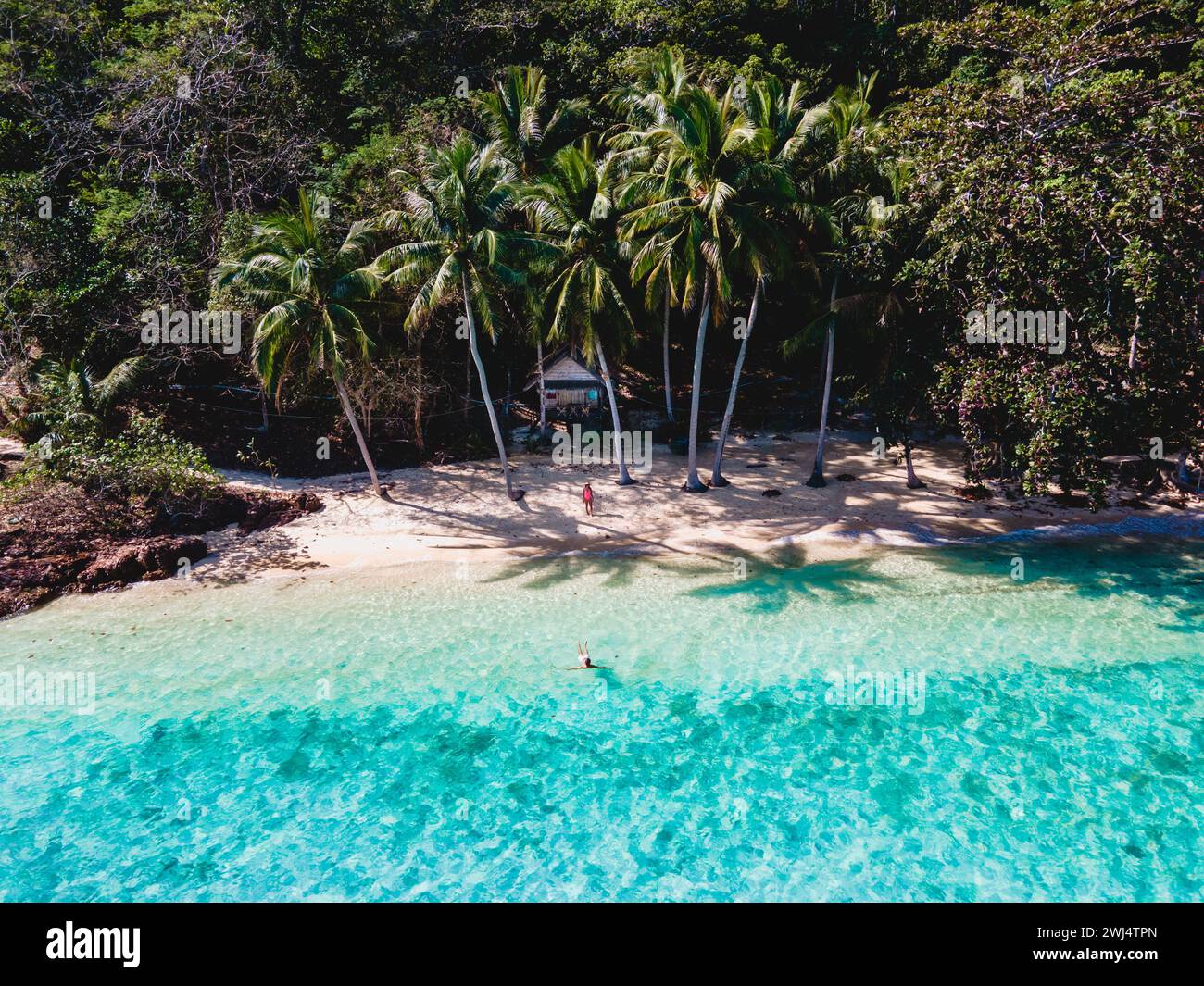 Koh Wai Island Trat Thailand near Koh Chang with a wooden bamboo hut ...