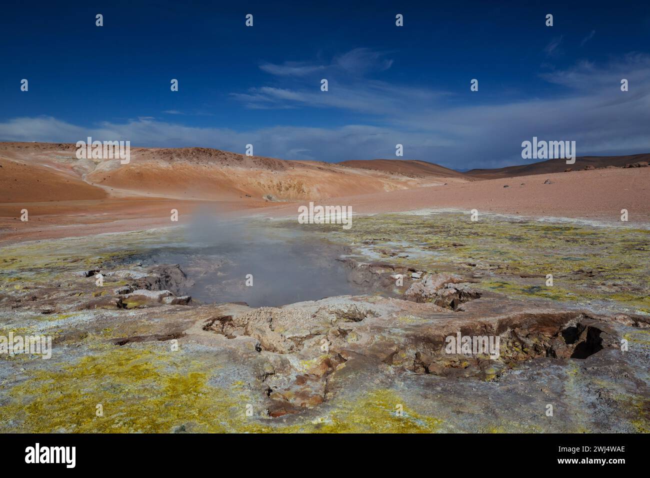 High mountain landscape in the Andes of Bolivia, South America Stock ...