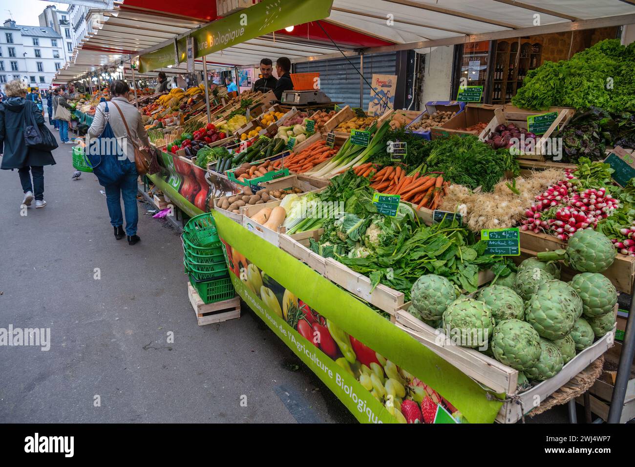 Paris, France - May 14, 2023: many tourist walking and shopping at ...