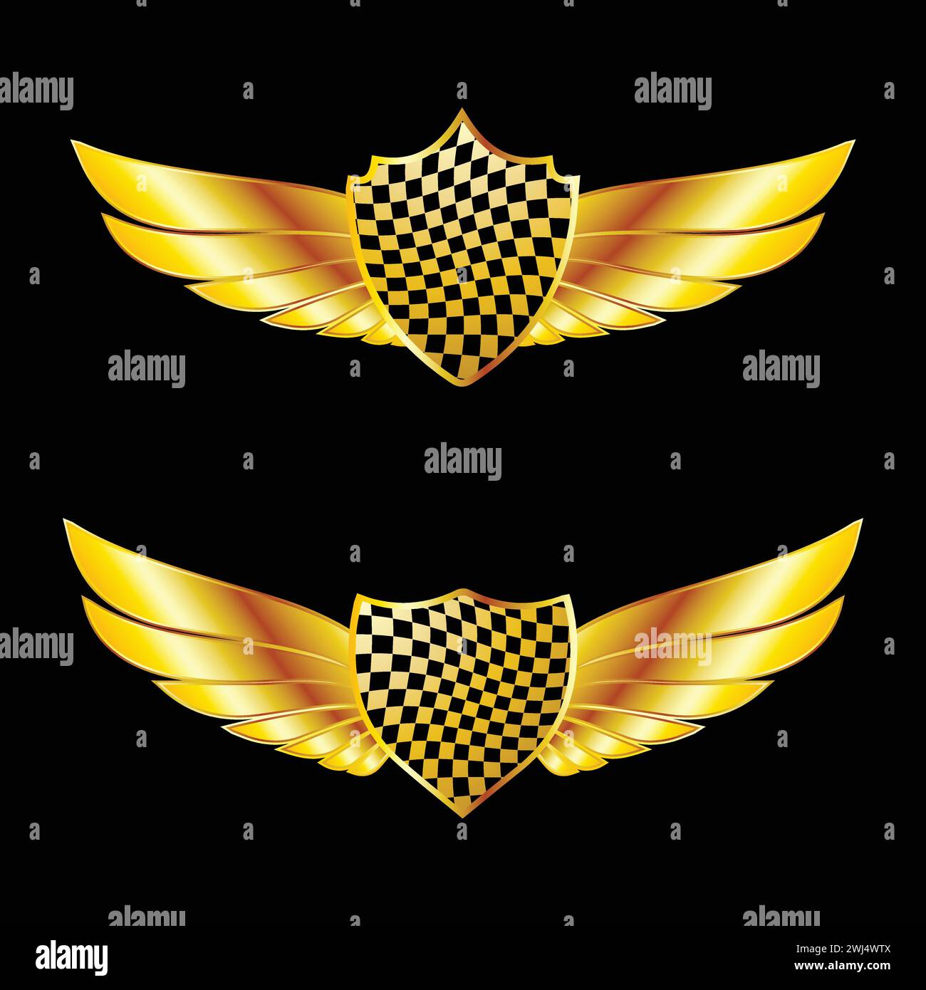 Golden 3d eagle icon Stock Vector Images - Alamy