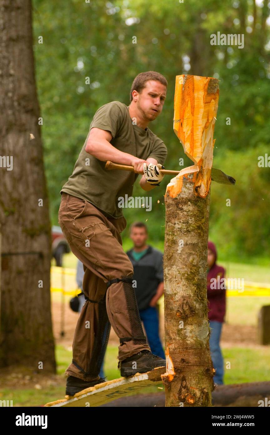 Springboard chop, Linn County Loggers' Jamboree, Linn County Pioneer ...