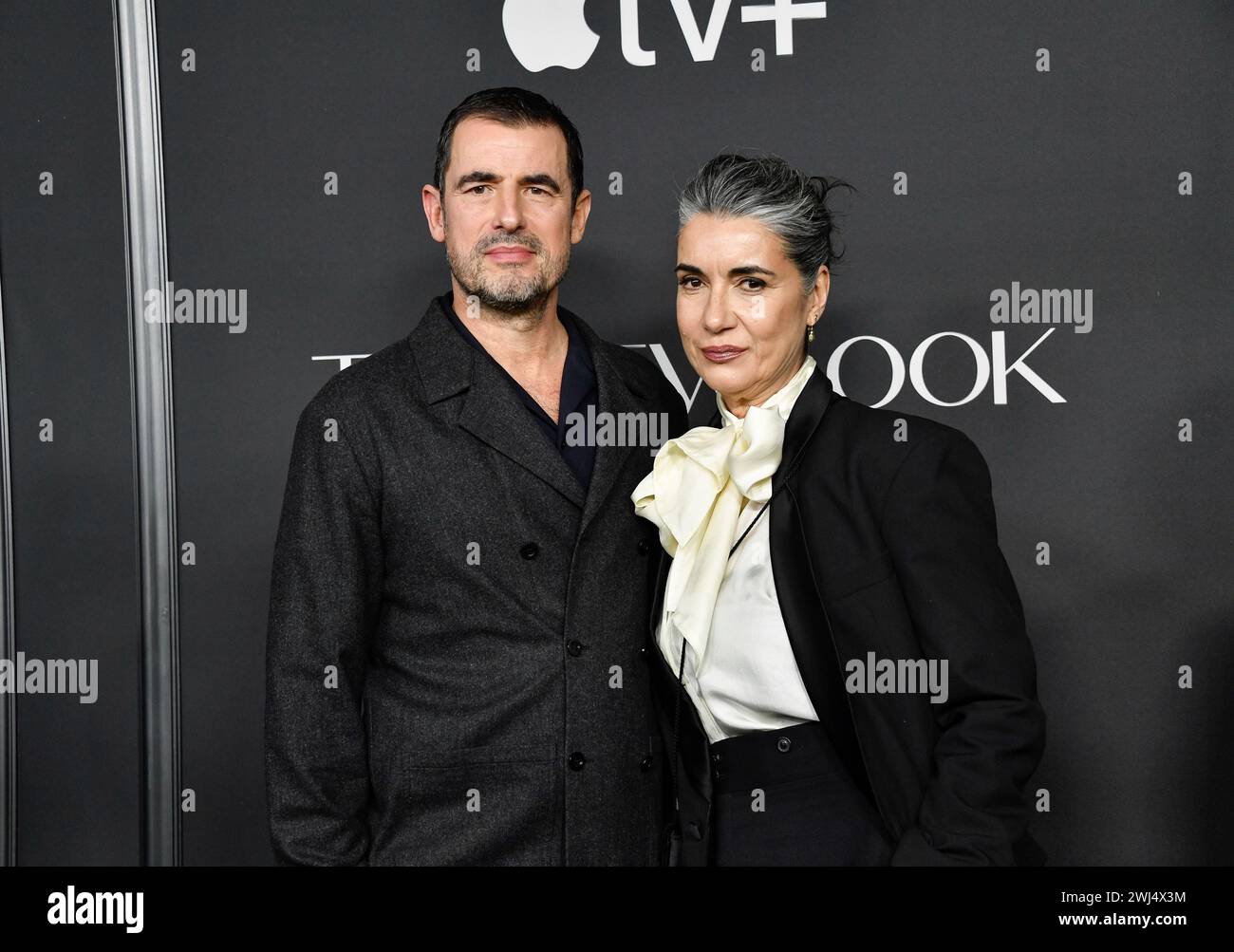 Claes Bang, left, and Lis Kasper Bang attend the premiere of the Apple ...