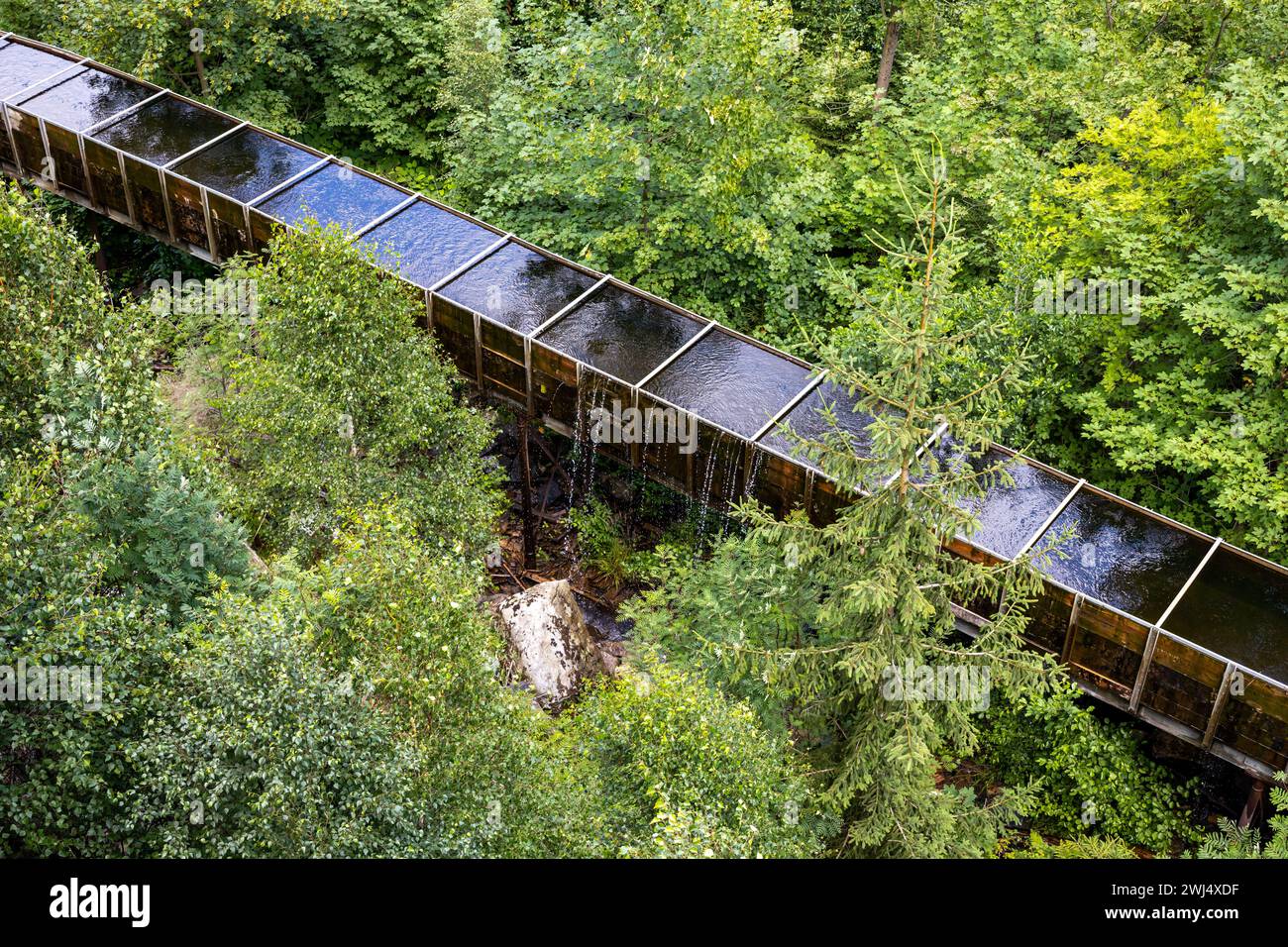 Transportation Water open pipeline Stock Photo - Alamy