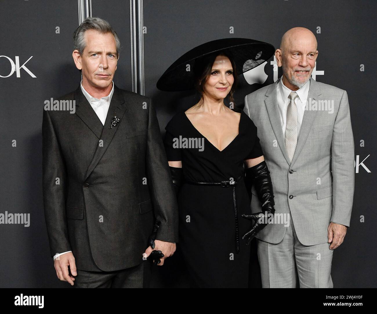 Ben Mendelsohn, left, Juliette Binoche and John Malkovich attend the ...