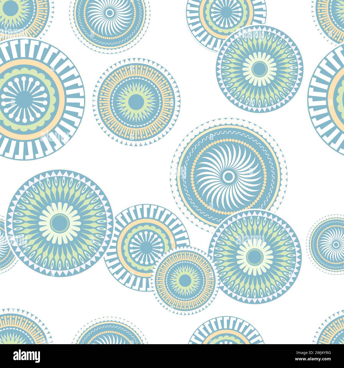 Modern background with circles in pastel colors. Seamless vector Stock ...