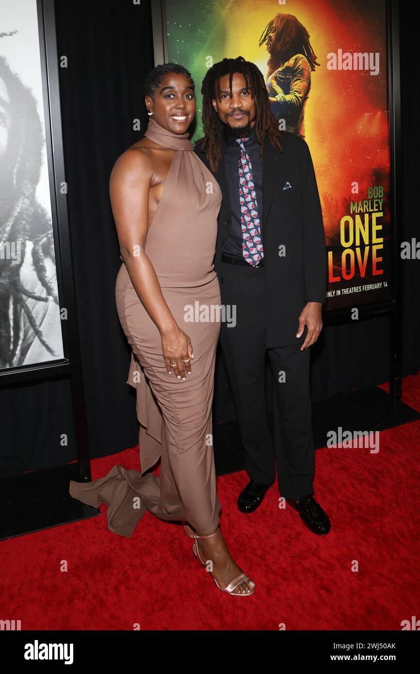 New York, United States. 12th Feb, 2024. Lashana Lynch and Sheldon ...