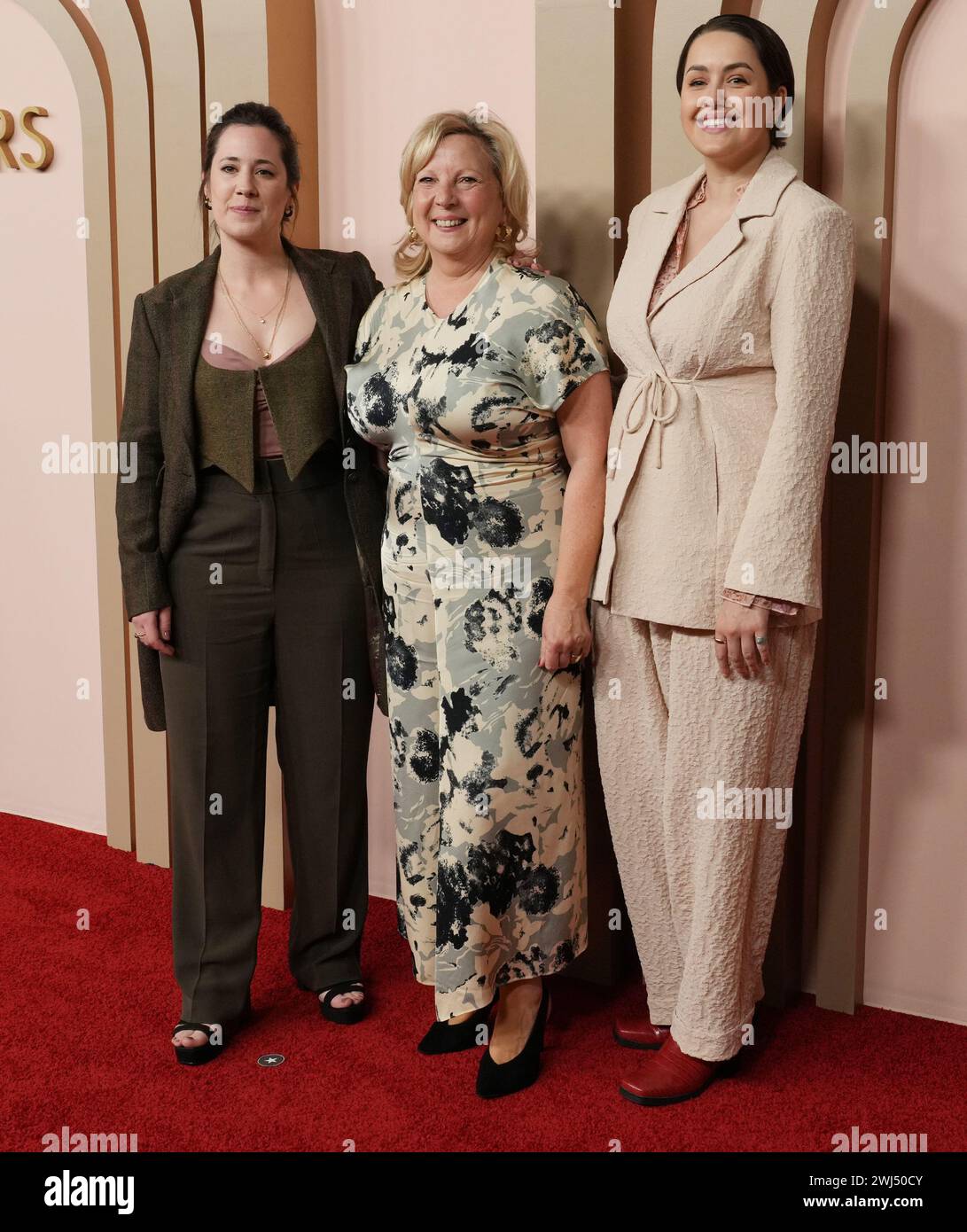 Los Angeles, USA. 12th Feb, 2024. (L-R) Suzi Battersby, Karen Hartley ...