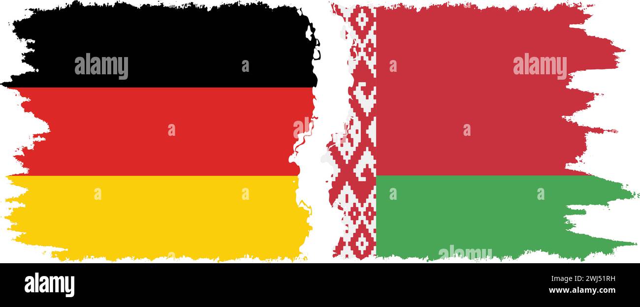 Belarusian and Germany grunge flags connection, vector Stock Vector ...