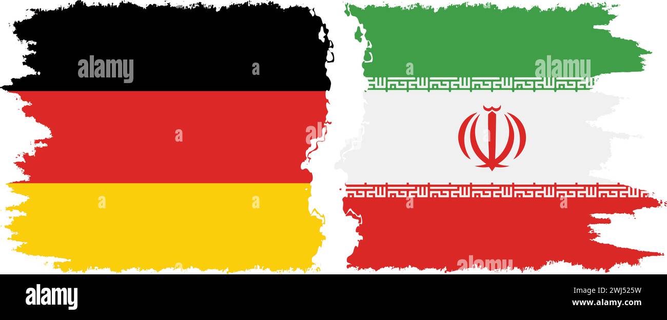 Iran and Germany grunge flags connection, vector Stock Vector Image ...