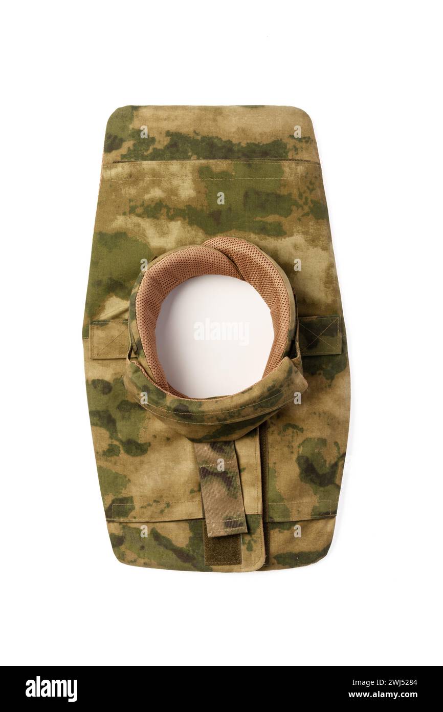 Tactical neck protection module isolated on white Stock Photo - Alamy
