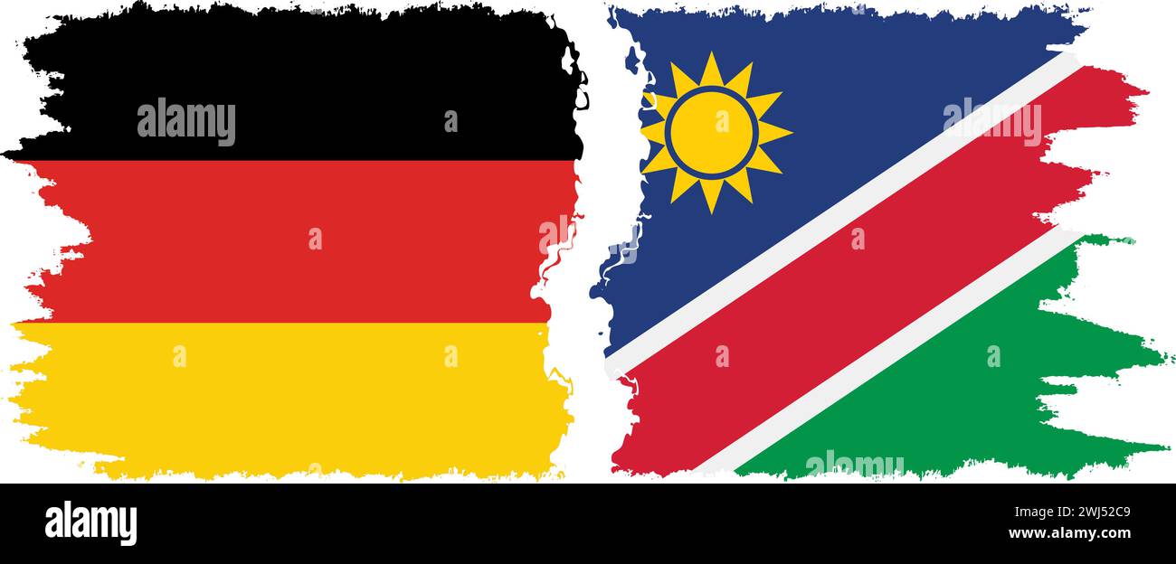 Namibia and Germany grunge flags connection, vector Stock Vector Image ...