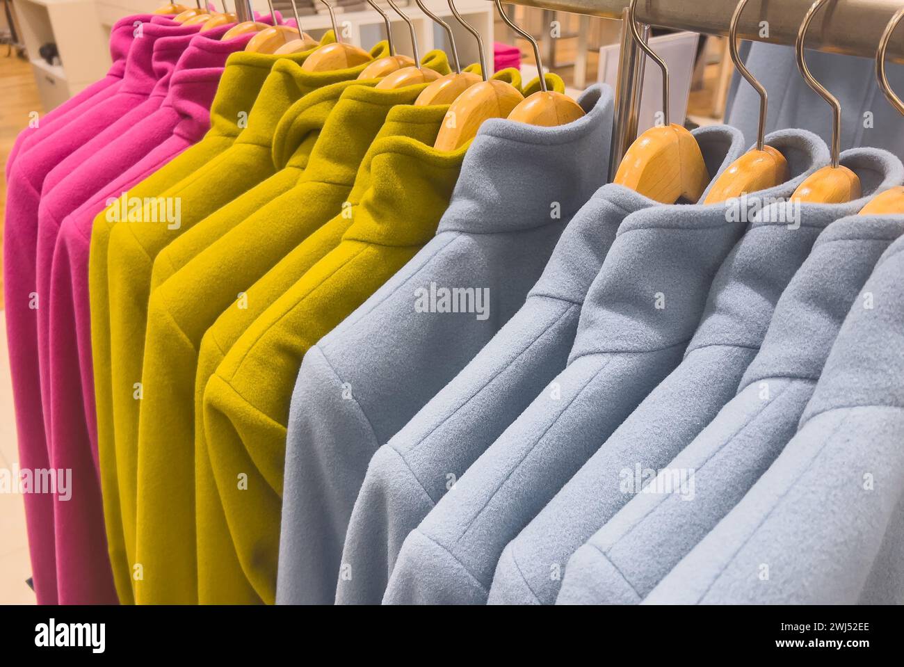 Wool coat clothes hanger hi-res stock photography and images - Alamy