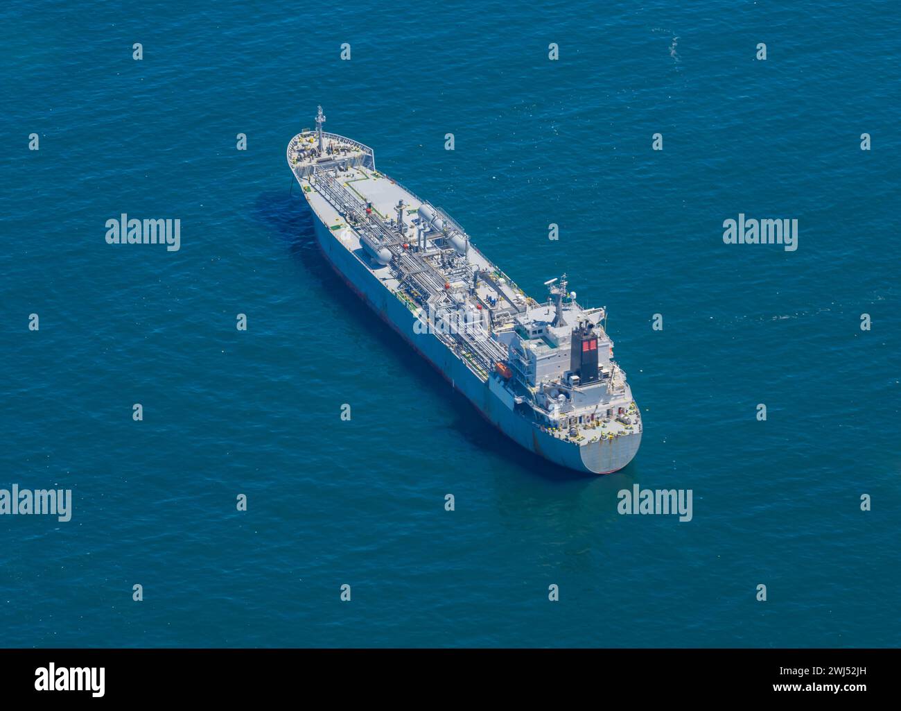 Chemical or Oil Tanker at Anchor off Industrial Port Cape Town South ...