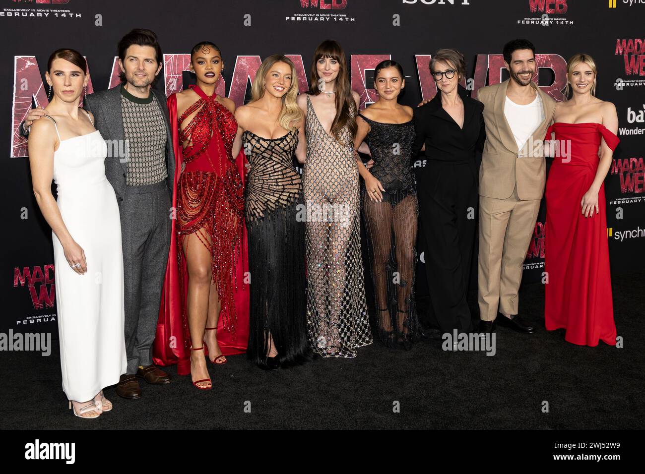 Los Angeles, USA. 12th Feb, 2024. Zosia Mamet, Adam Scott, Celeste O'Connor, Sydney Sweeney ...