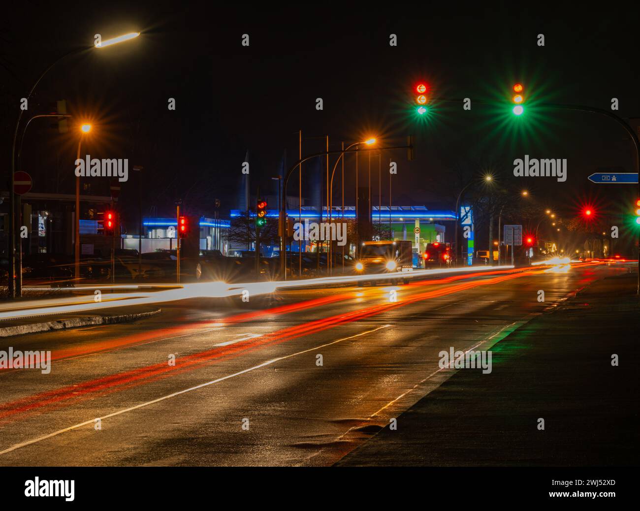 Rear lights line hi-res stock photography and images - Alamy